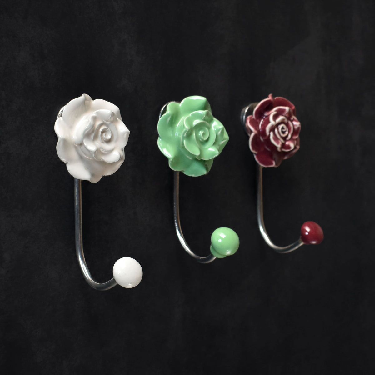 Amora Ceramic Rose Coat Hook and Wall Hanger – Brook And Birch