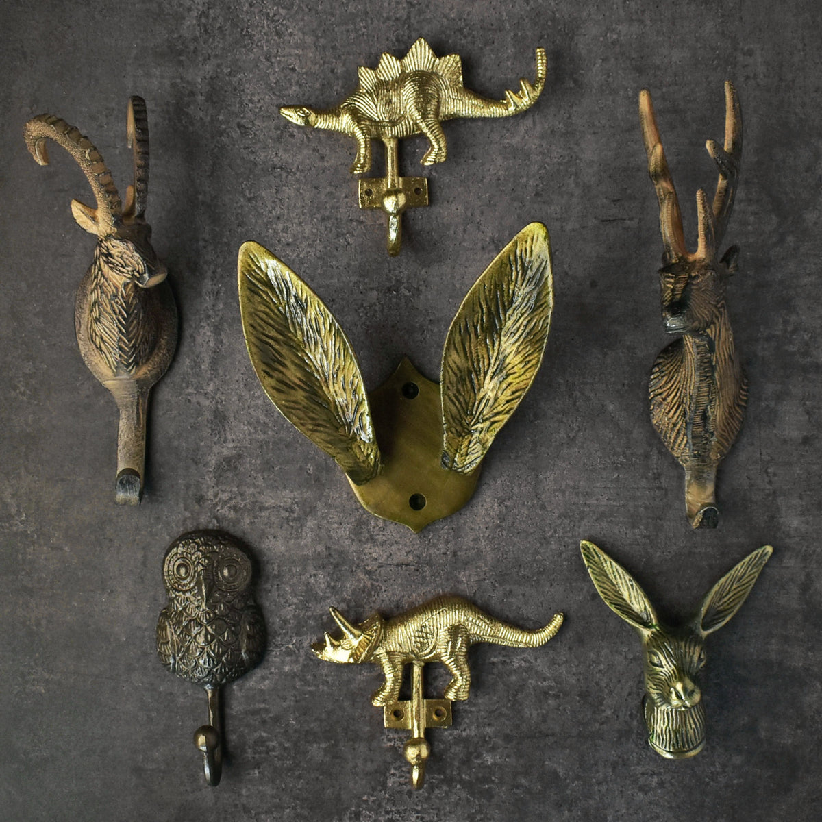 Animal Wall and Coat Hook Stag Deer Owl Hook Hanger Animal Towel Hook ...